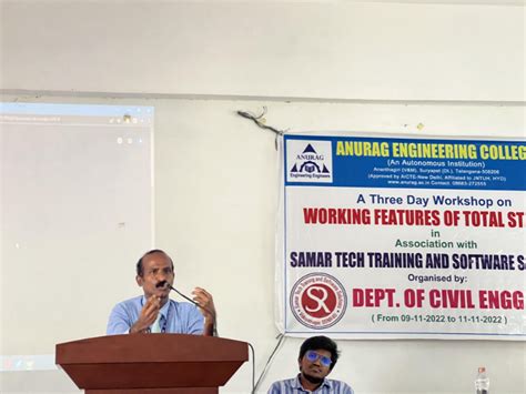 A Three Day Workshop On Working Features Of Total Station Anurag