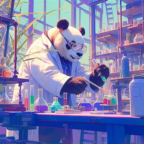 Premium Photo Pandas In Action Adorable LabCoated Panda Image