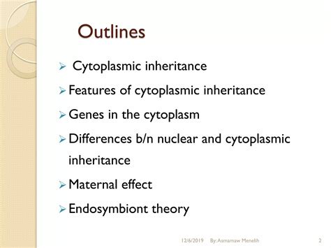 Cytoplasmic Inheritance And Maternal Effect Pdf Biological Sciences