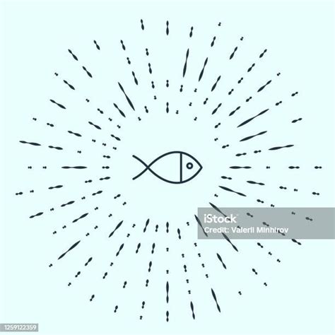 黑線基督教魚符號圖示隔離在灰色背景耶穌魚的象徵抽象圓隨機點向量插圖向量圖形及更多剪裁圖圖片 剪裁圖 十字形 形狀 圓形 Istock