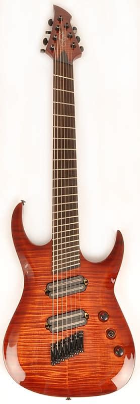Agile Pendulum 72527 An Cp Rootbeer Flame 7 String Fan Fret Reverb