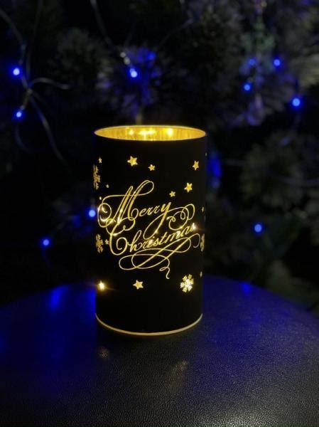 Купити Світильник декоративний скляний Luca Lighting led см чорний сніжинки АА в