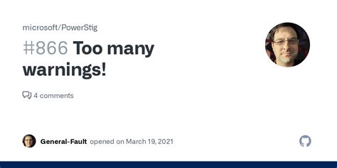 Too Many Warnings · Issue 866 · Microsoftpowerstig · Github