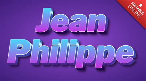 Jean Philippe 3d Gradient Text Effect Generator