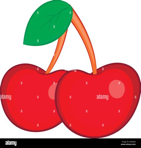 Two Cherries Icon Cartoon Style Stock Vector Image Art Alamy