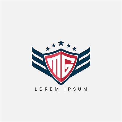 Premium Vector Luxury MG GM Letter Wing With Shield Logo Template