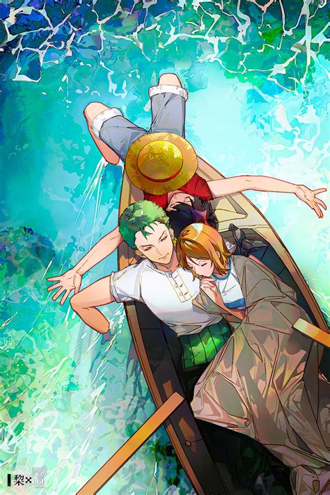 Nami Monkey D Luffy And Roronoa Zoro One Piece Drawn By Yizhi