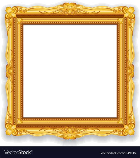 Gold Vintage Frame Royalty Free Vector Image Vectorstock