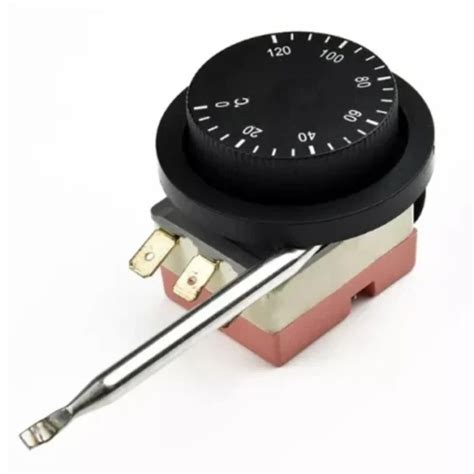 0 120c Adjustable Capillary Thermostat Switch 2 Pin Normally Closed 2ft