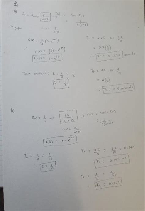 solved 1 find the output response c t for each of the