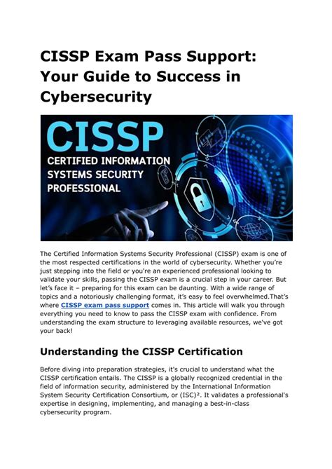 Ppt Cissp Exam Pass Support Your Guide To Success In Cybersecurity Powerpoint Presentation