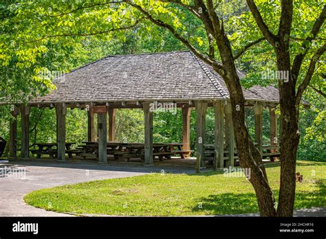 Picnic Shelter For Groups At Twin Knobs Recreation Area Kentucky Stock