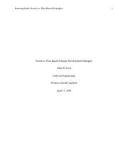 Cis421 Week2 Assignment1 Docx Running Head Scrum Vs Plan Based