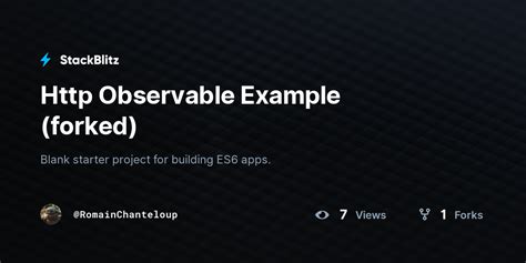 Observable Example Forked Stackblitz