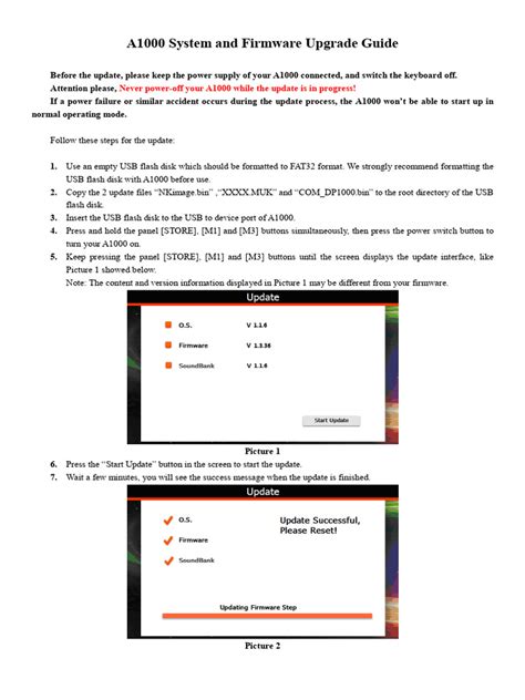 A1000 System And Firmware Upgrade Guide Pdf