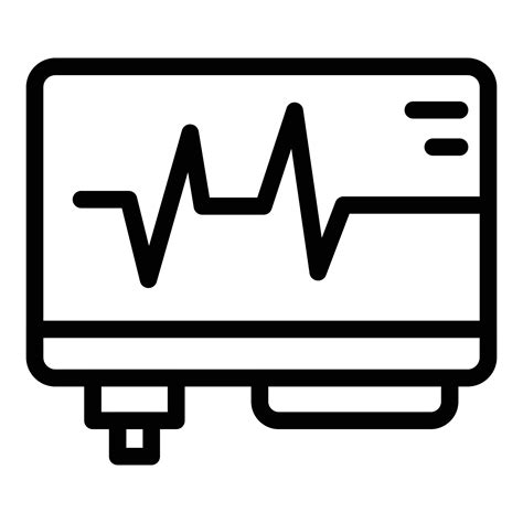 Heart Rate Monitor Icon Outline Vector Beat Pulse 15891111 Vector Art