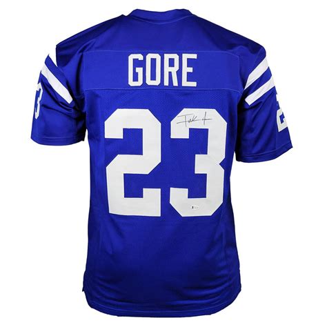 Frank Gore Signed Indianapolis Blue Football Jersey Jsa — Rsa