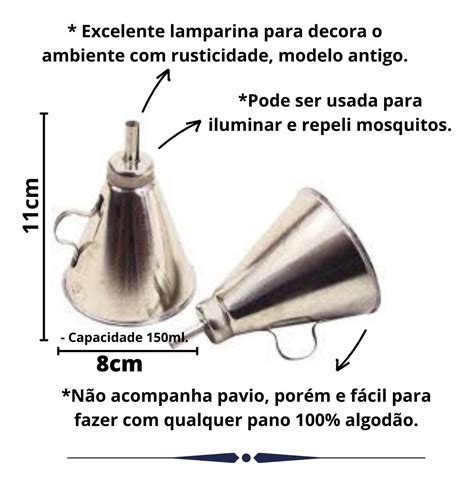 Kit 2 Lamparina De Querosene Retro Antiga Lamparina De Folha Mercadolivre