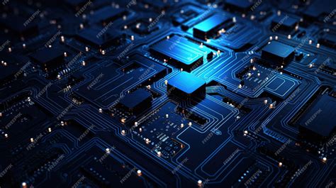 Circuit Board Background With Abstract Technology Chip Processor Central Computer Processors Cpu