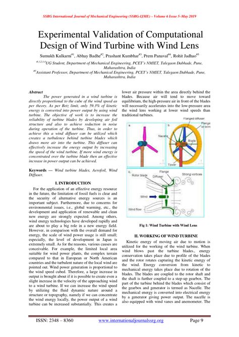 Pdf Experimental Validation Of Computational Design Of Wind Turbine