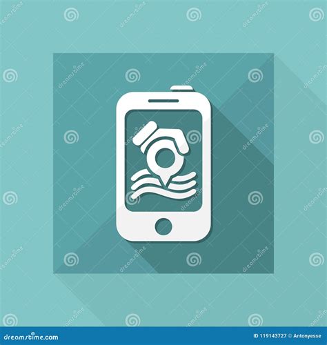 Sea Position Pointer Application Stock Vector Illustration Of