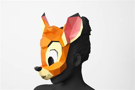 Deer Mask PDF Template For Assembling A Polygonal Mask LACRAFTA