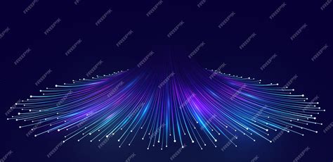 Premium Vector Abstract Digital Big Data Background Fiber Optic Network Lines Data Flow
