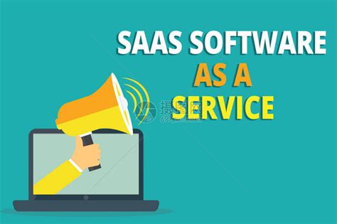 Saas软件作为aservice的文本符号概念图片显示使用基于云的app高清图片下载 正版图片505532001 摄图网