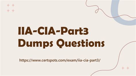 Iia Cia Part3 Exam Questions Internal Auditing And It Governance