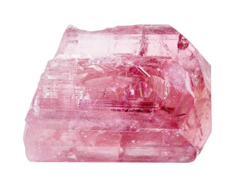 Natural Raw Rubellite Tourmaline Crystal Cutout Stock Image Image Of