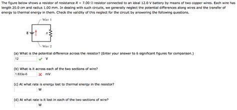 Solved The Figure Below Shows A Resistor Of Resistance R Chegg Com