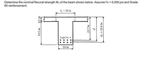 Solved Determine The Nominal Flexural Strength Mn Of The