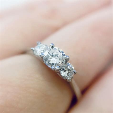 Simon Pure 18ct White Gold Purity Three Stone Engagement Ring Simon Pure