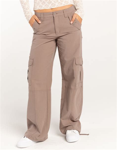 Rsq Womens Low Rise Ripstop Cargo Pants Taupe Tillys