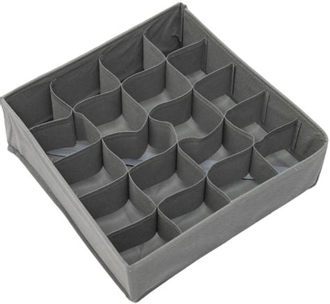 Коробка органайзер для зберігання білизни Kornel 32х32х10 см Сірий Kl 116 4 темний в