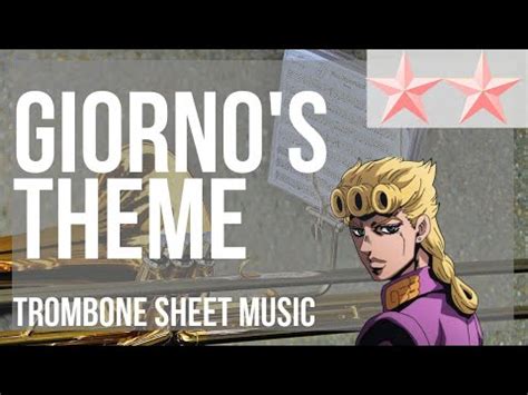 SUPER EASY Trombone Sheet Music How To Play Giorno S Theme Jojo S Bizarre Adventure By Yugo