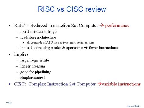 Instruction Set Architecture Isa Mips Review Ch 2