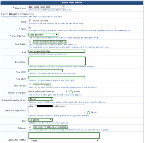 help loading form field values from csv for clearpass guest security