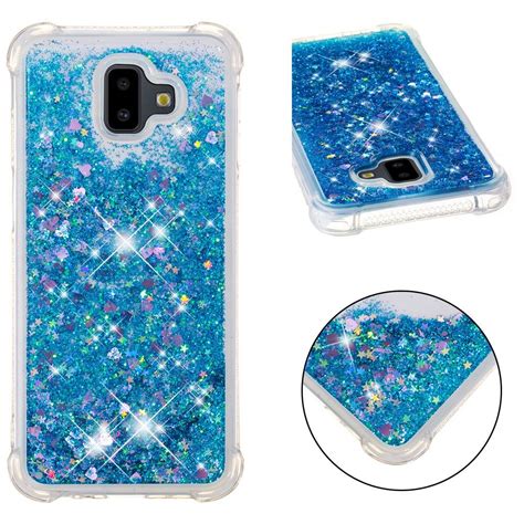 ᐉ Силиконовый Tpu чехол Deexe Liquid Glitter для Samsung Galaxy J6