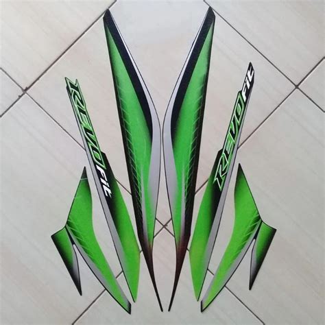Jual Stiker Striping Motor Revo Fit 2011 HITAM HIJAU Sticker Lis Body