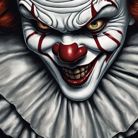 Detailed Illustration Of Pennywise Chilling Horror