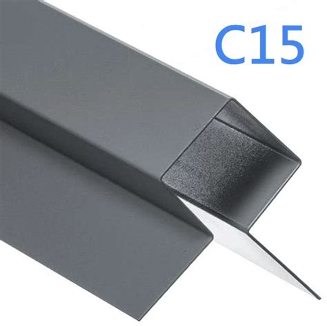 Symmetric Corner Aluminium Profile For Cedral Lap ǀ Dark Grey C15
