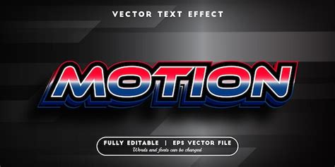 Efeito De Texto Em Movimento Com Estilo De Fonte Editável Vetor Premium