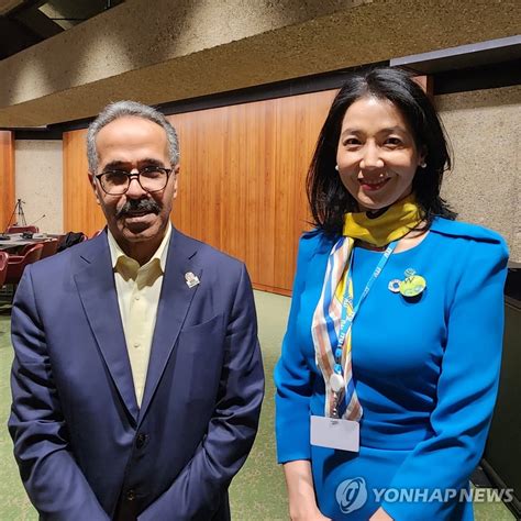나드미 알 나스르 네옴 Ceo와 박정숙 위고 사무총장 연합뉴스
