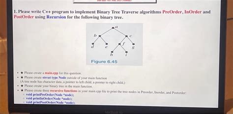 Solved Please Write C Program To Implement Binary Tree Chegg