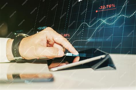 Premium Photo Double Exposure Of Abstract Creative Statistics Data