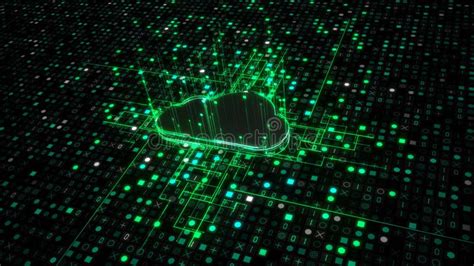 Cloud Computing For Data Storage And Transfer For Safety Cloud Icon On Digital Background
