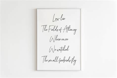 The Fields Of Athenry Lyrics Print Wall Decor Etsy