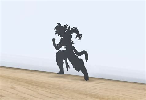 Dbz Goku 2d Art Silhouette Ai Generated By Jf 699 Makerworld