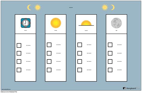 Daily Routine Chart Template